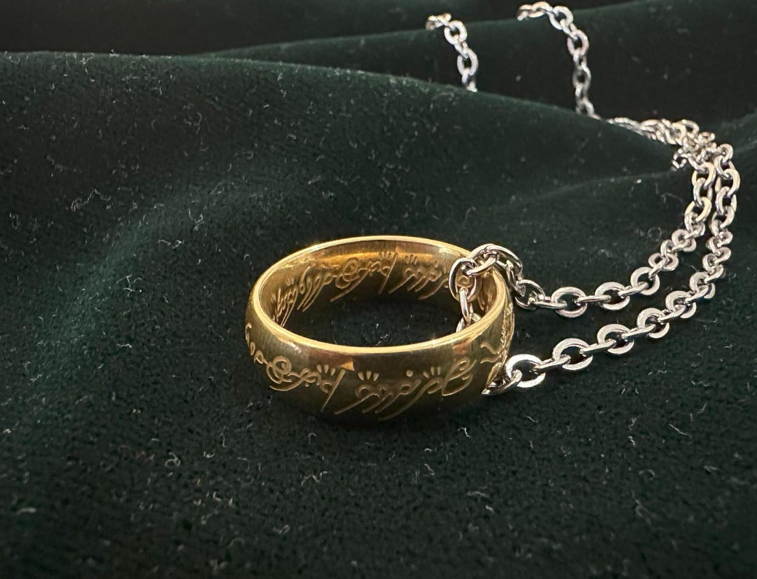 Lord of the Rings Ring, Ring With Chain, the One Ring, Rings of Power ...