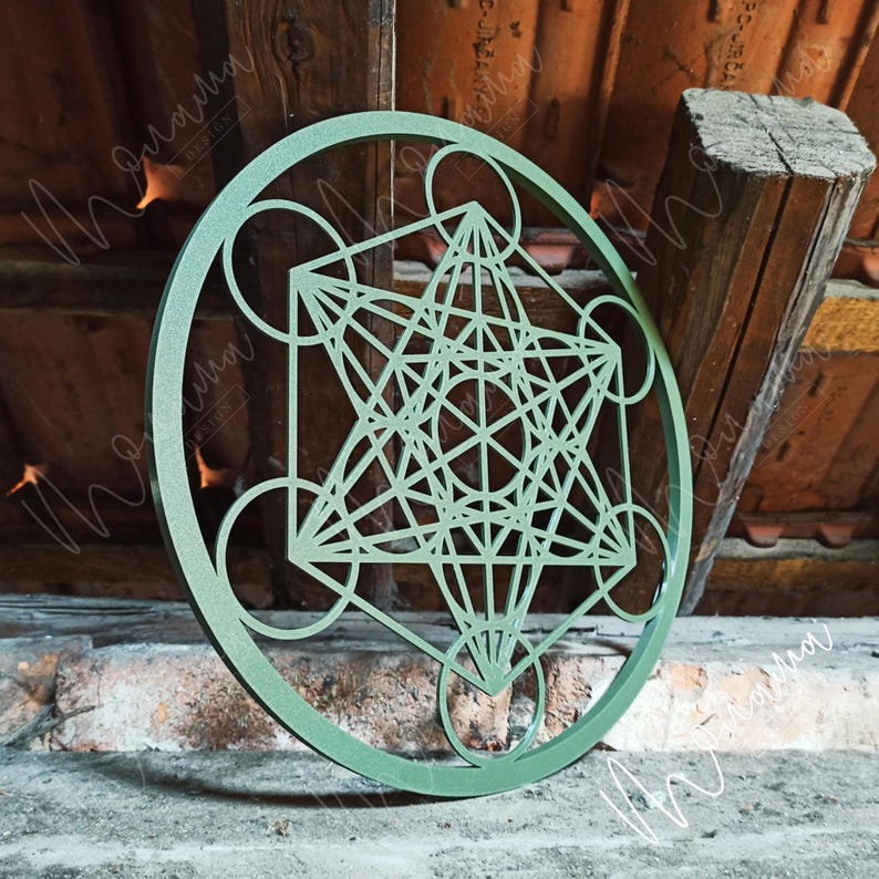 Metatron Cube Wall Art | Sacred Geometry Decor | Spiritual Protection ...