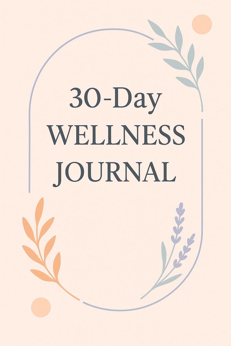 30-day Wellness Journal | Daily Mental Health Tracker | Self-care ...