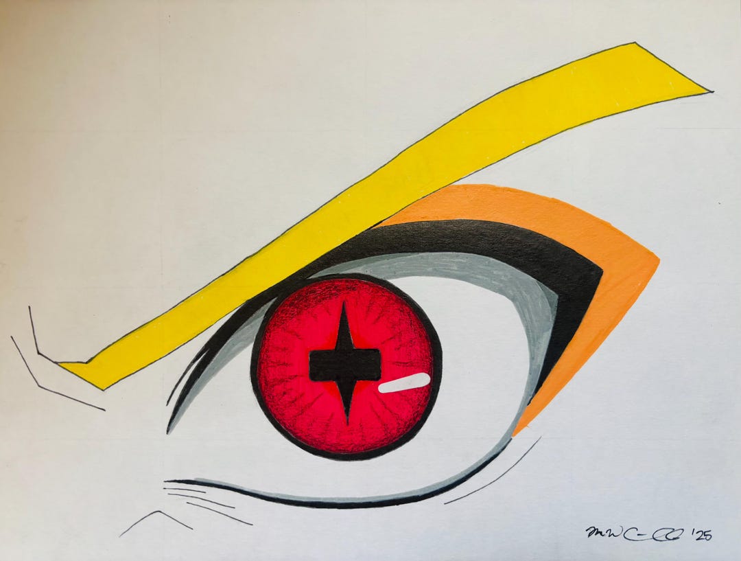 Naruto’s Nine Tails Sage Mode Eye Drawing - Etsy