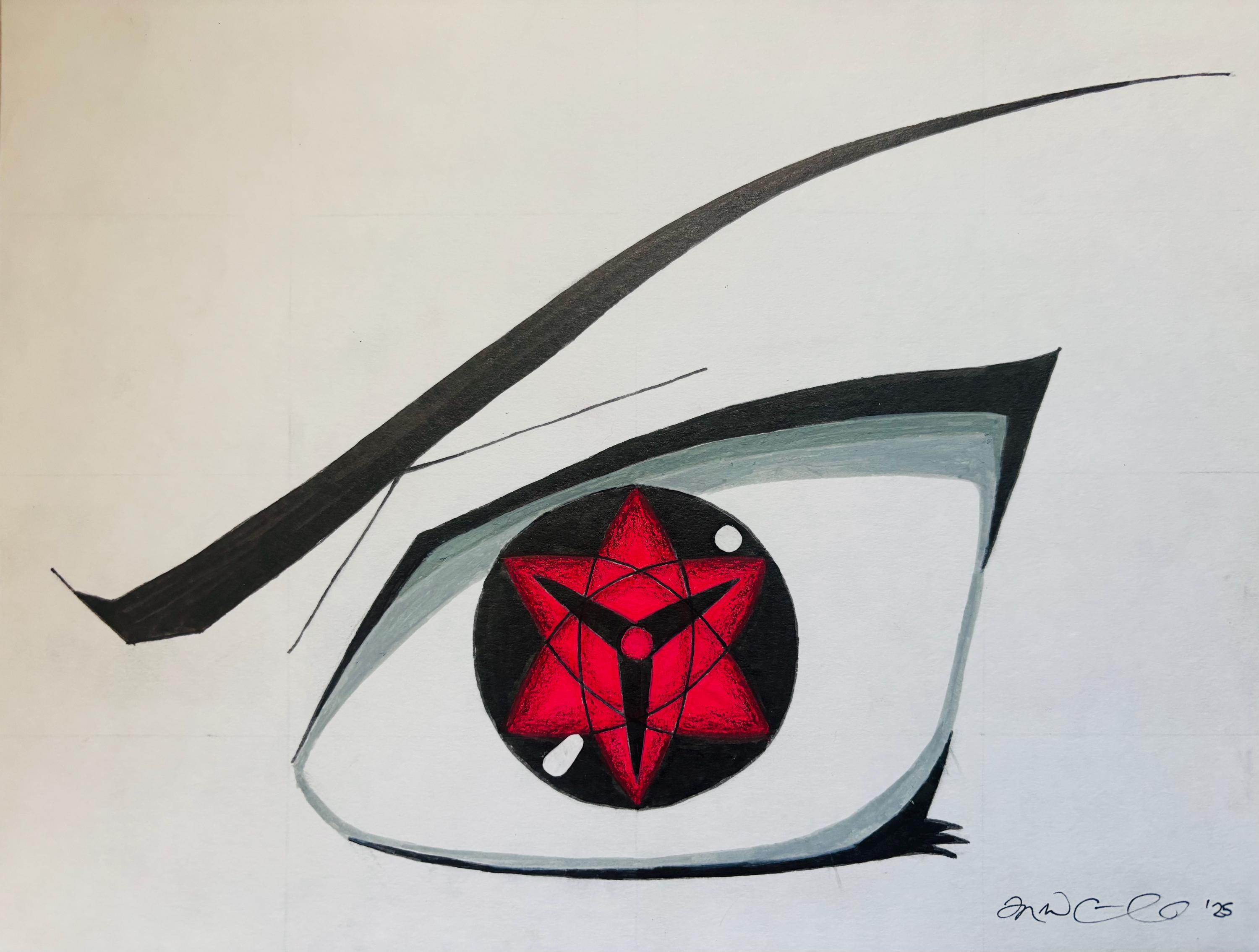 Sasuke Sharingan Eye Drawing
