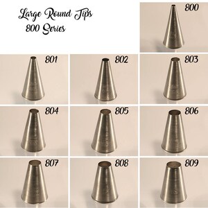 Ateco Large Round Plain Pastry Tips Choose the Size You Need 800 Series ...