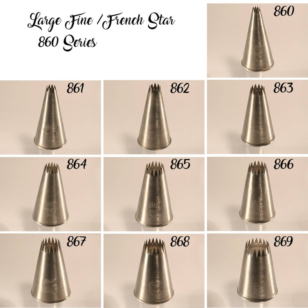 Large Fine / French Star Pastry Tips - Choose the Size You Need - 860 ...