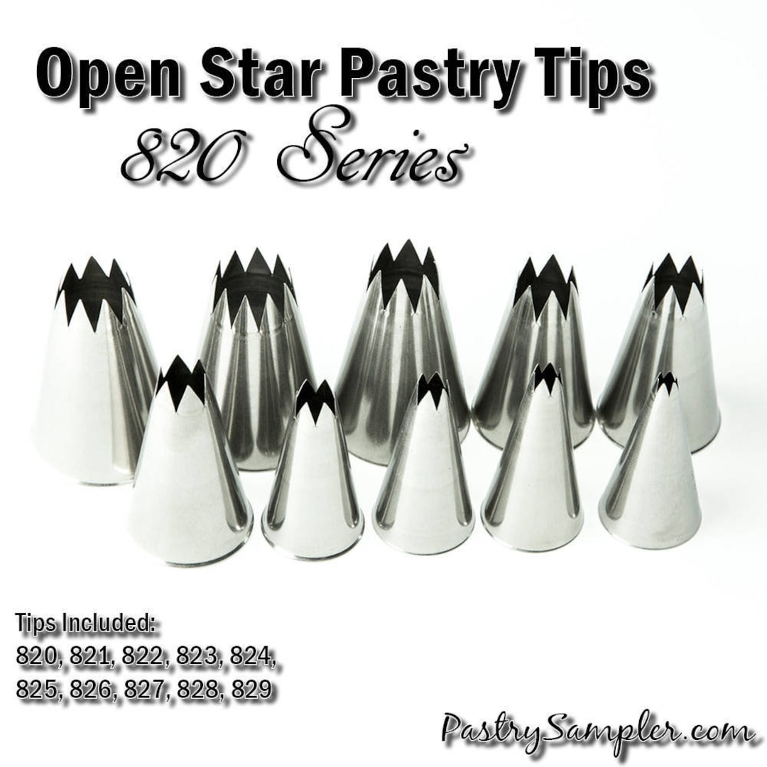 Large Open Star Pastry Tips - Choose the Size You Need - 820 Series ...