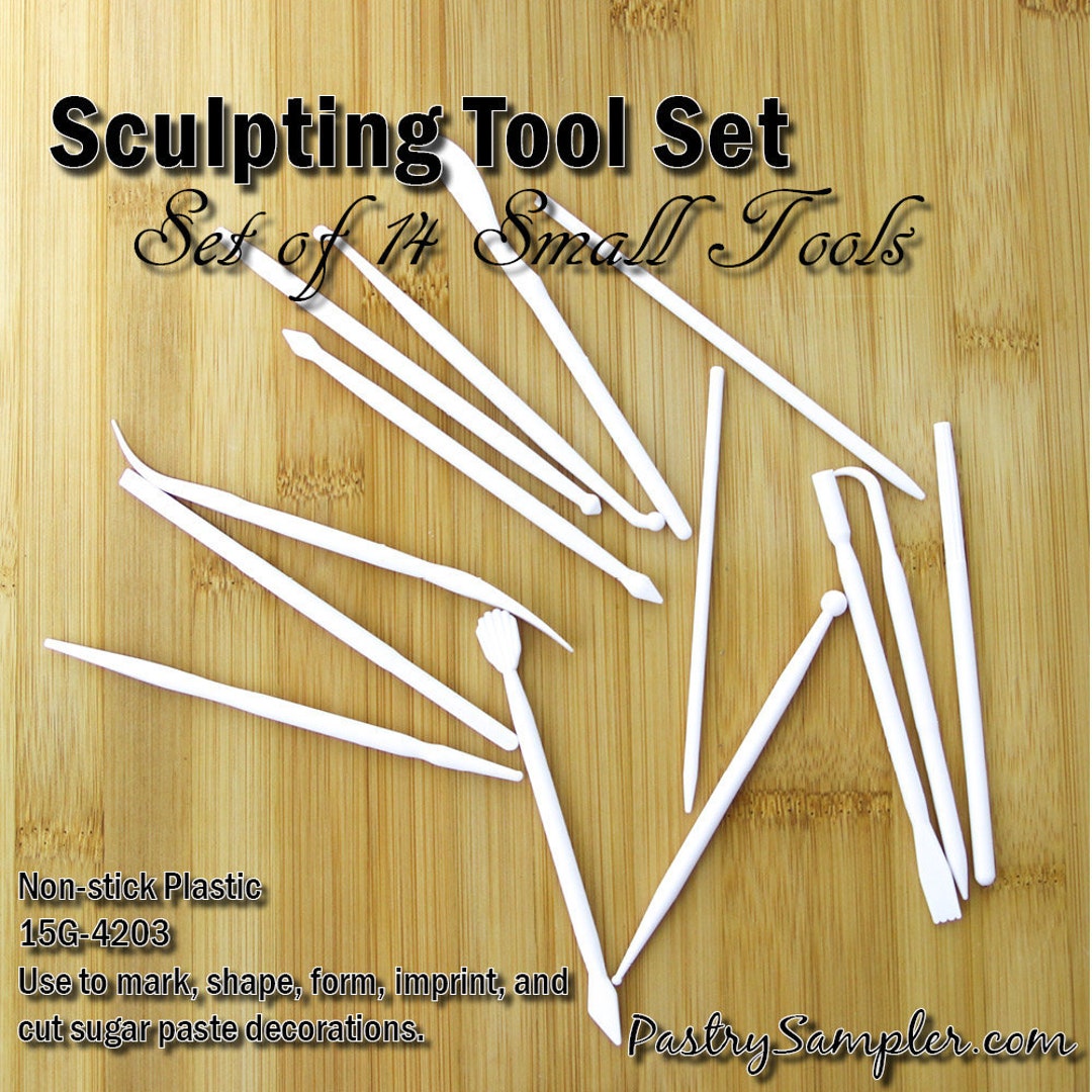 Small Sugar Craft Sculpturing Tools - Set of 14 - up to 5 Inches Long ...
