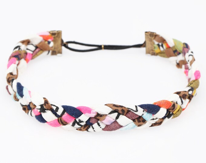 Rainbow Bright Braided Headband - Etsy