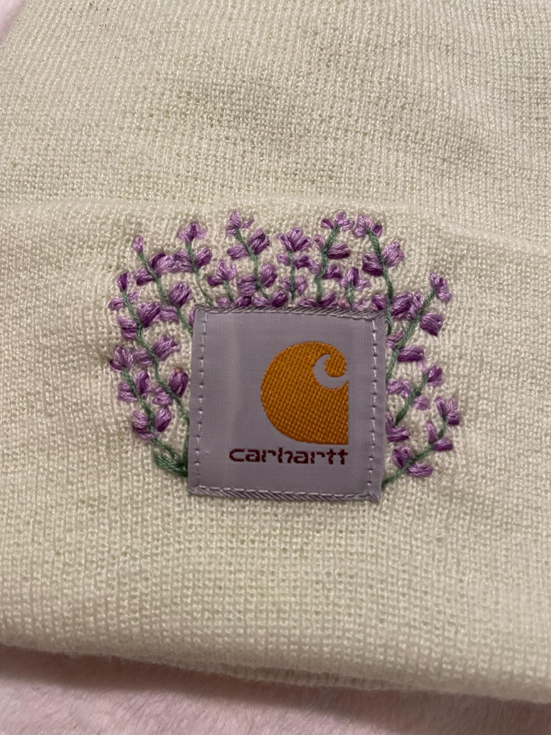 Lavender Embriodered Hat - Etsy