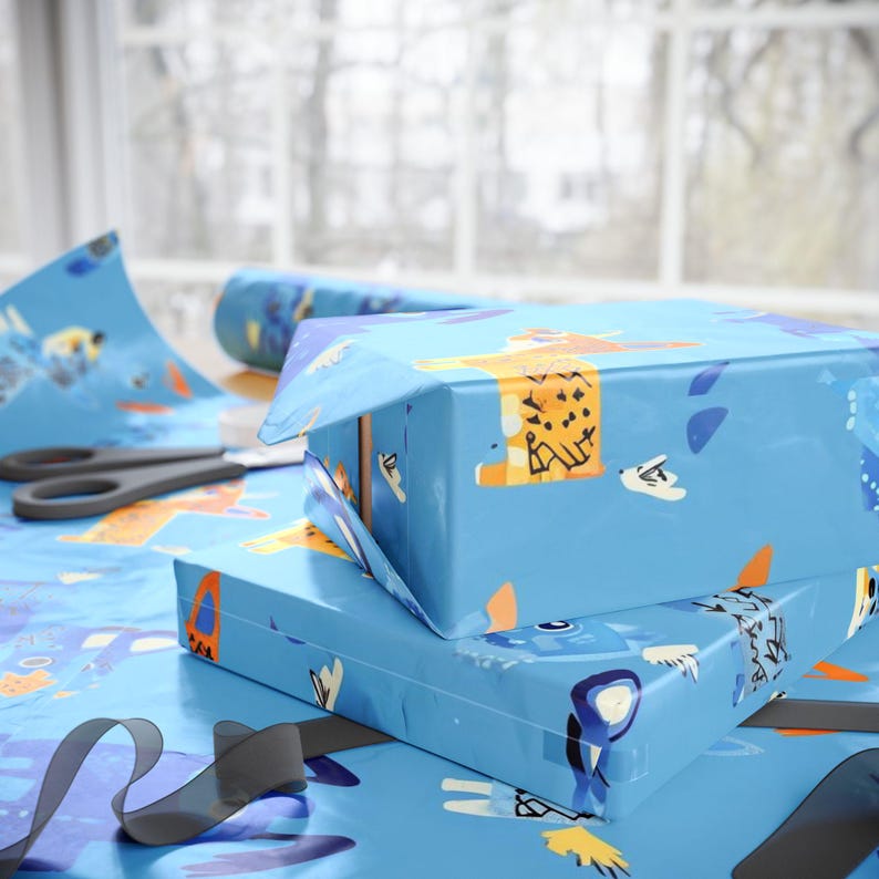 Wrapping Papers, Bluey & Friends Design - Gift Wrap, Party Supplies ...