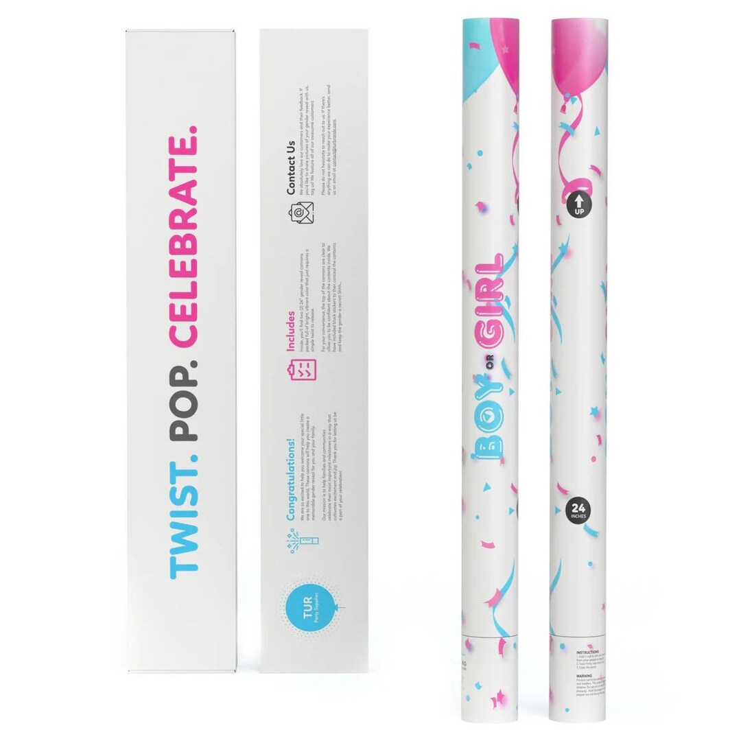 Two 24 Inch Gender Reveal Cannons (girl) - Etsy