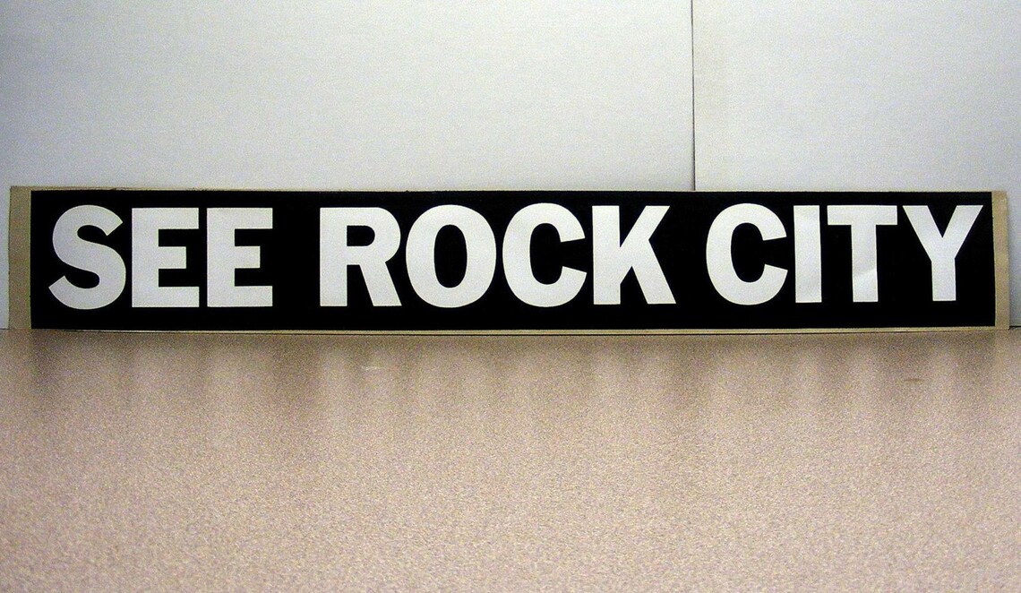 See Rock City Vintage Bumper Sticker, Black and White, Road Trip, Old ...