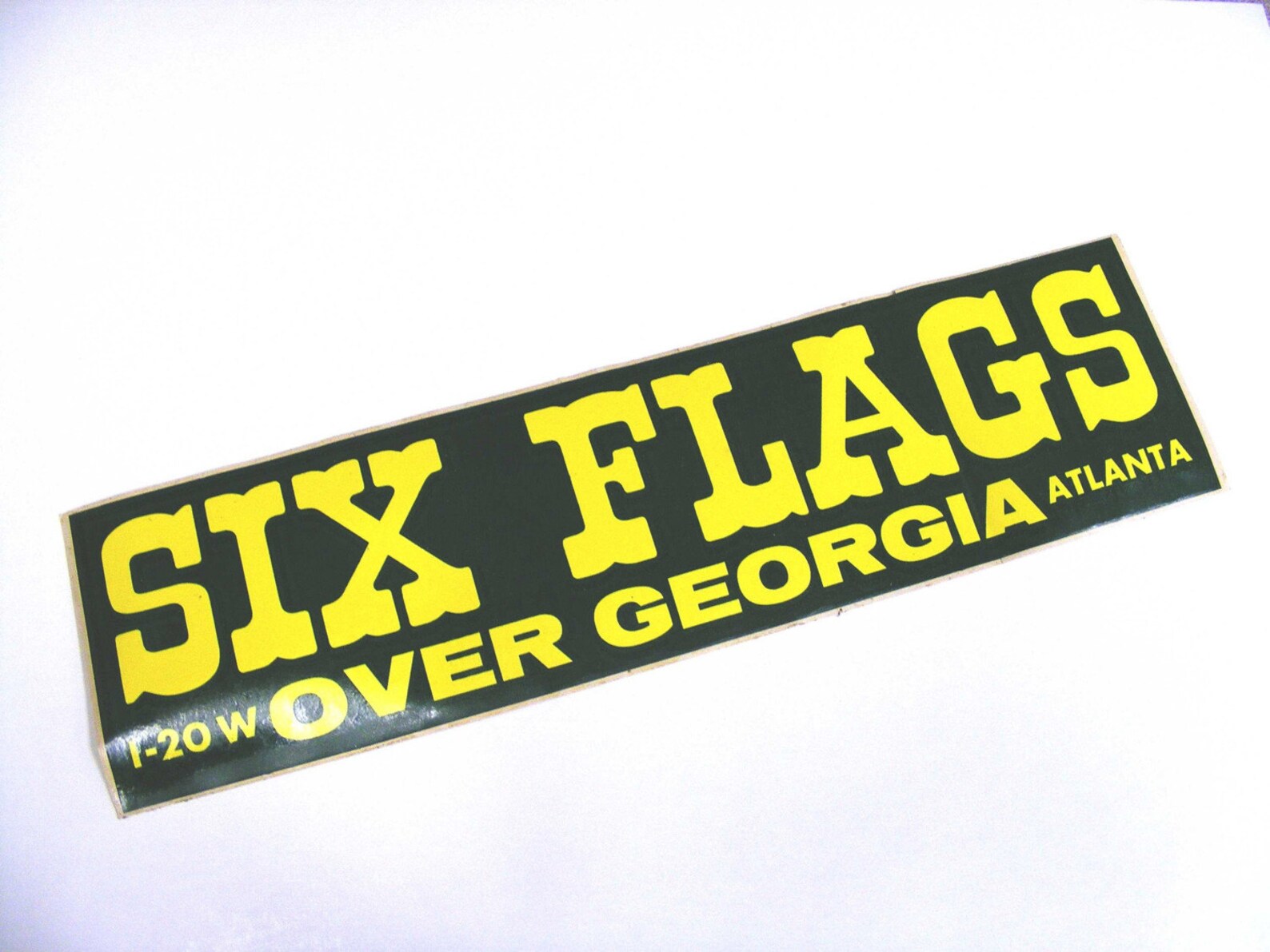 Six Flags Over Georgia Vintage Bumper Sticker Roller Coaster - Etsy