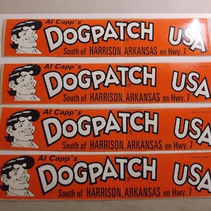 Dogpatch USA Vintage Bumper Sticker, Harrison, Arkansas, Ozark ...