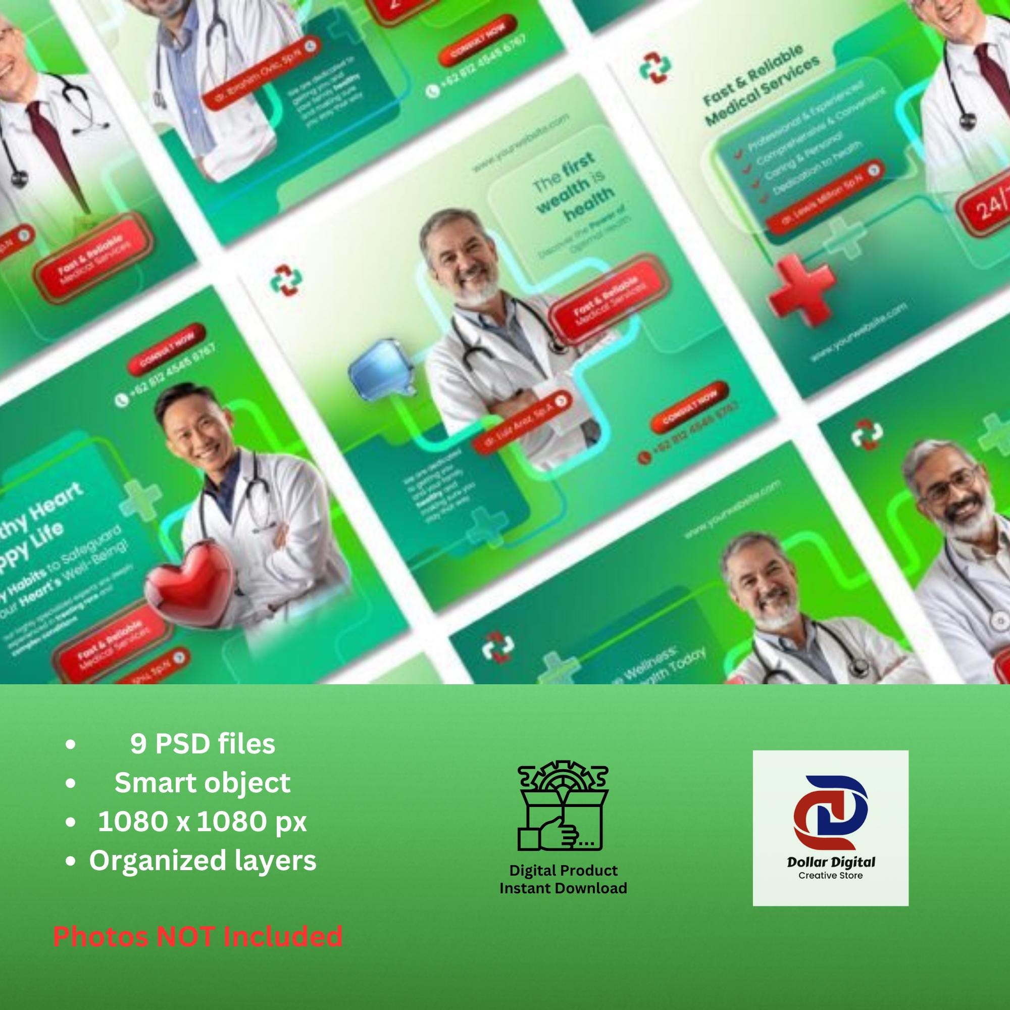 Medical Social Media Kit: Editable Instagram Post Templates for ...