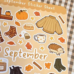 Months Sticker Sheet - September | Sticker Sheet, Planner Stickers ...