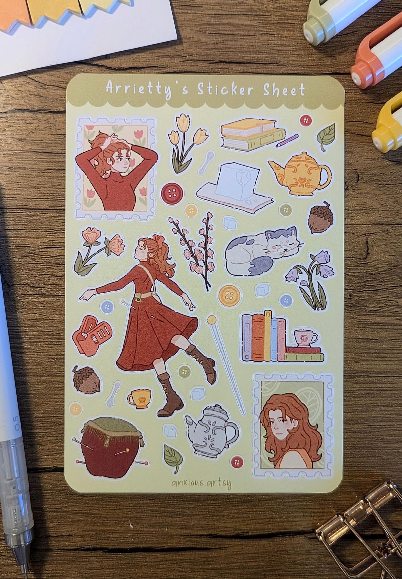 Arrietty's Sticker Sheet - Sticker Sheet | Planner Stickers, Journal ...