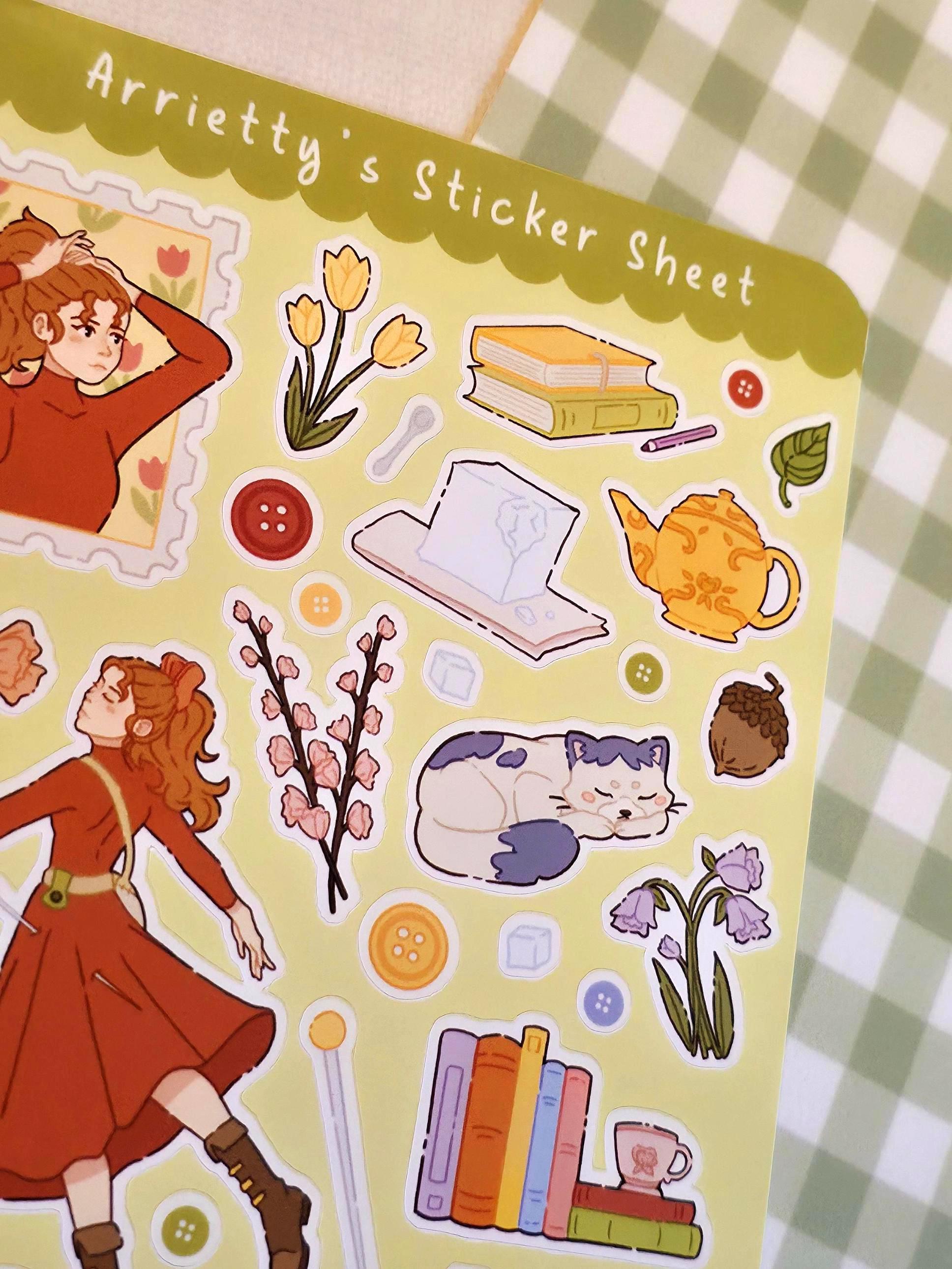 Arrietty's Sticker Sheet - Sticker Sheet | Planner Stickers, Journal ...