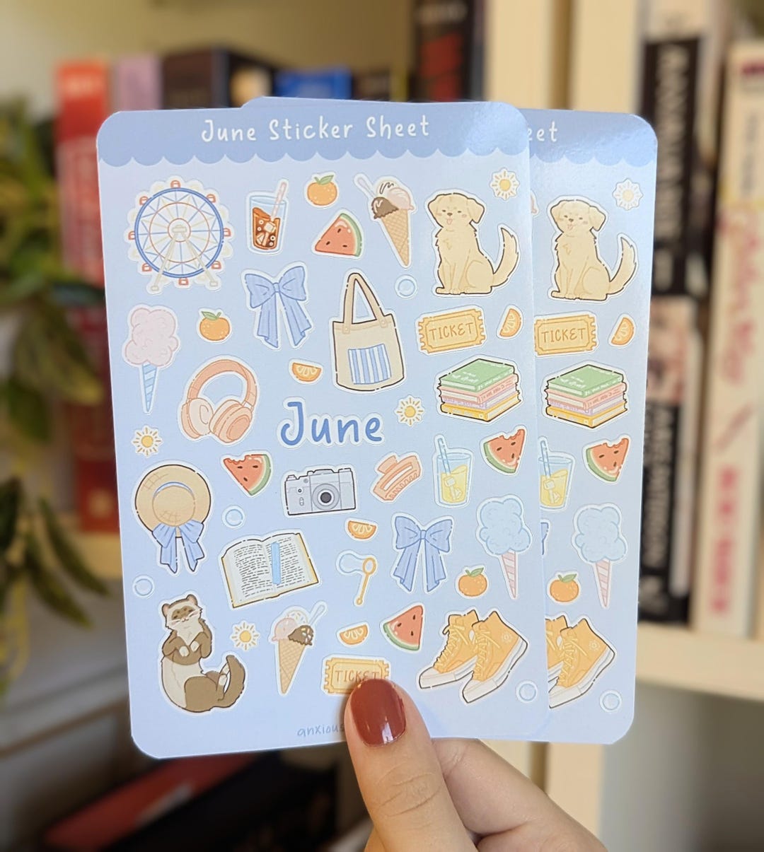 Months Sticker Sheet - June | Sticker Sheet, Planner Stickers, Journal ...
