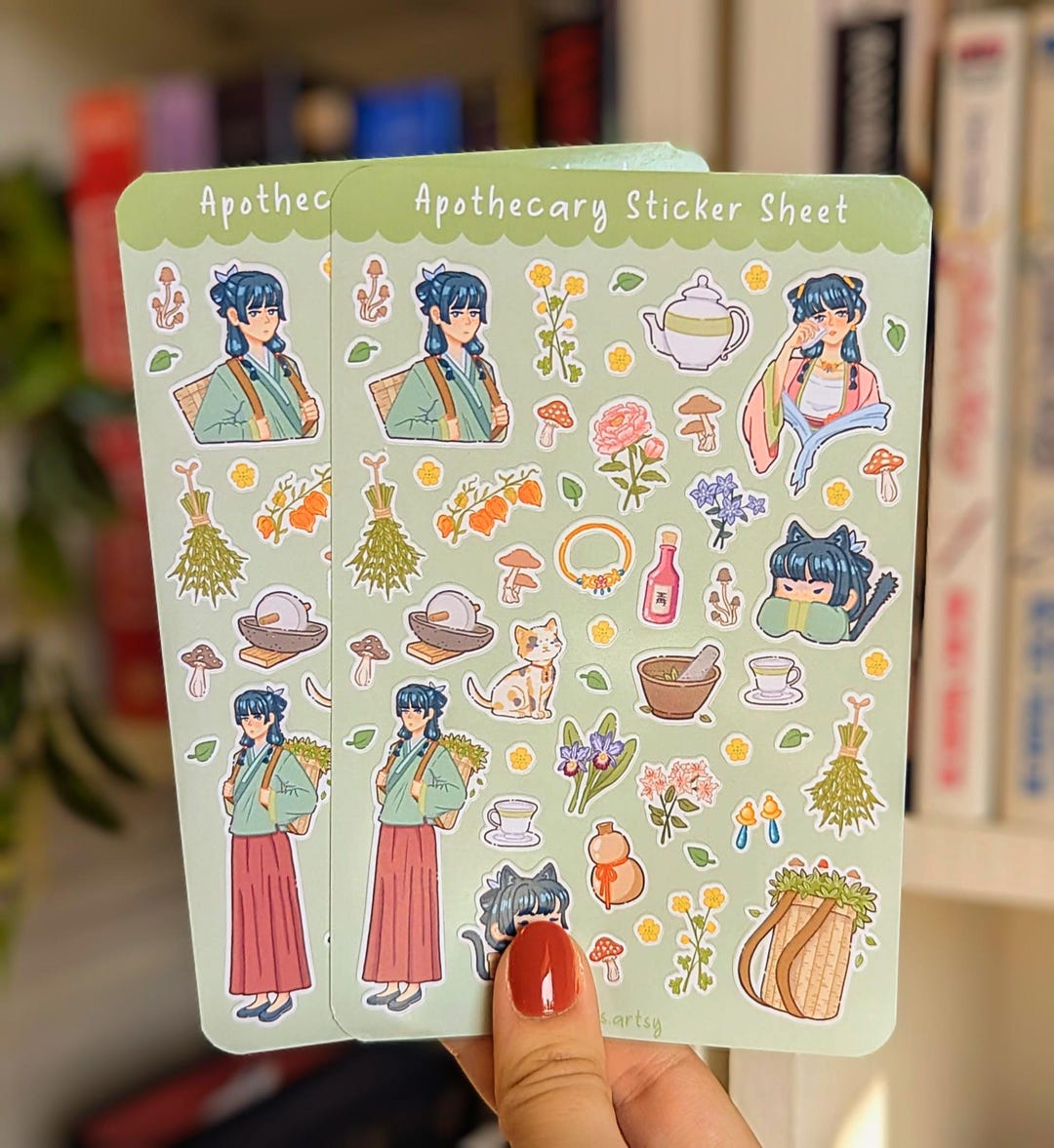 Apothecary Sticker Sheet - Maomao Sticker Sheet | Planner Stickers ...
