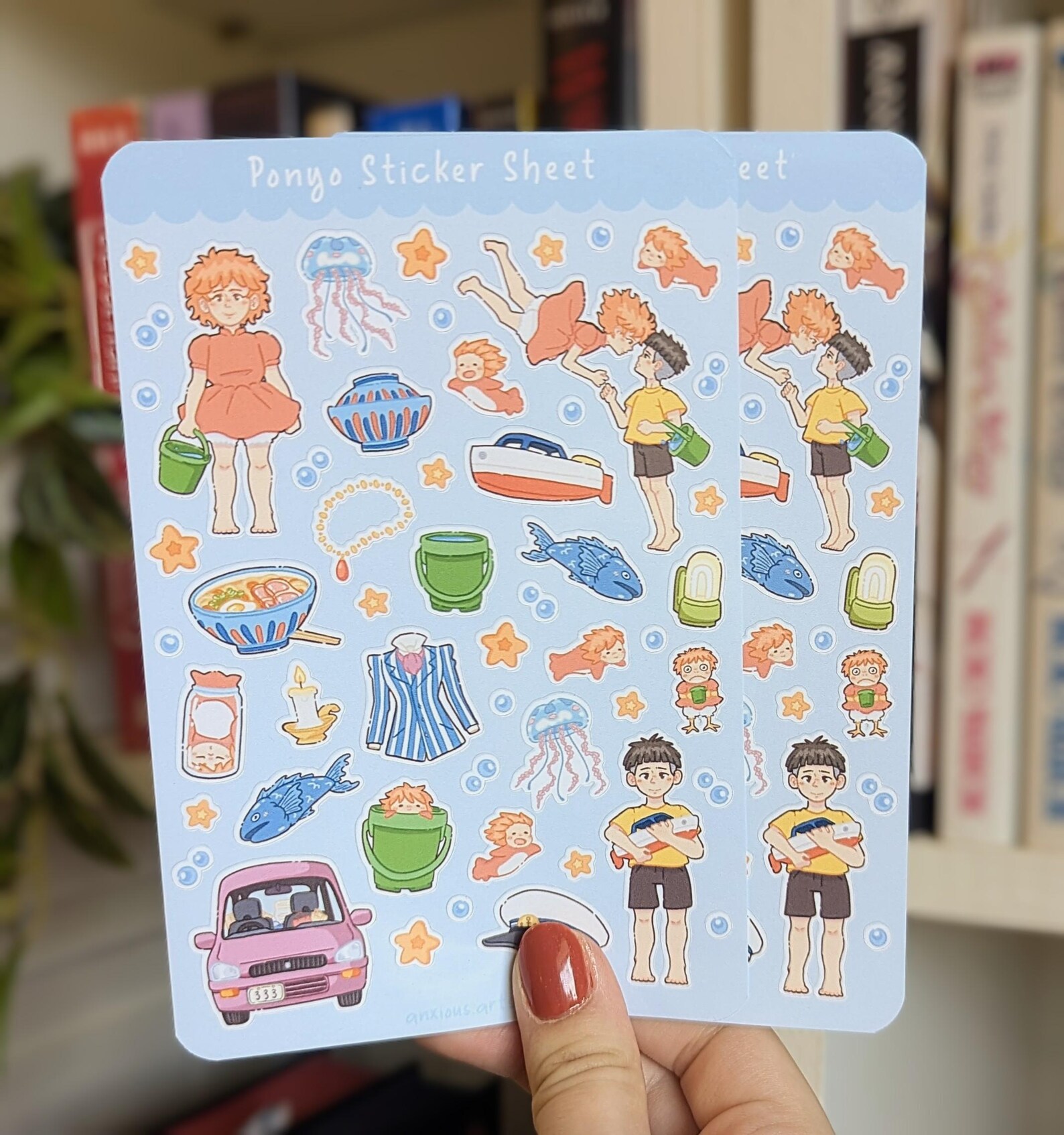 Ponyo and Sosuke's Sticker Sheet - Sticker Sheet | Planner Stickers ...