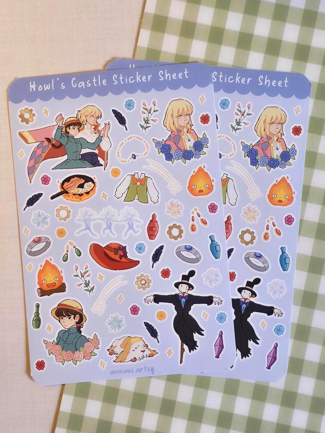 Howl's Castle Sticker Sheet - Sticker Sheet | Planner Stickers, Journal ...
