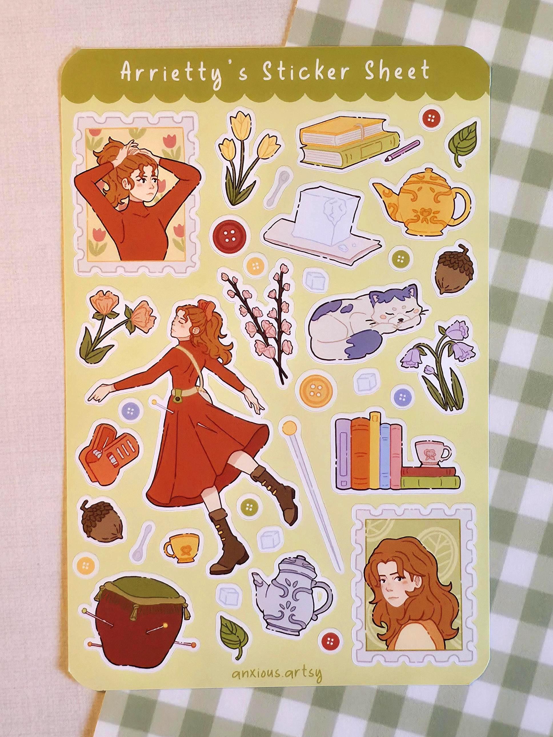 Arrietty's Sticker Sheet - Sticker Sheet | Planner Stickers, Journal ...
