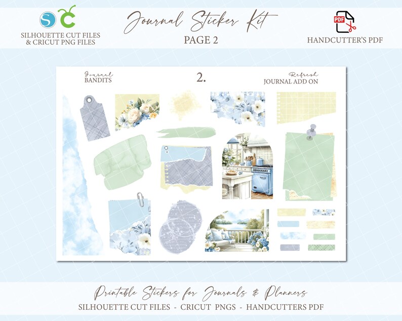 Printable Journaling Sticker Kit - Refresh | Spring Journal Stickers ...
