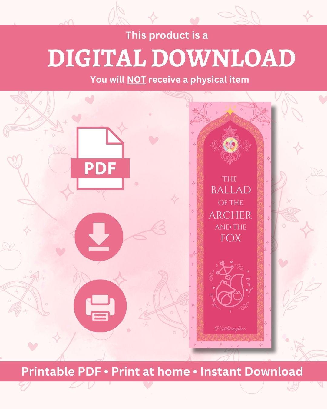 Once Upon a Broken Heart Bookmark | Printable Bookmark, Book Gift ...