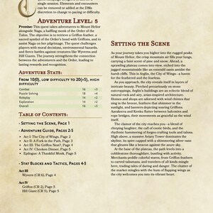 Order of the Talon - Dnd 5E One-shot Adventure Module D&D Campaign ...