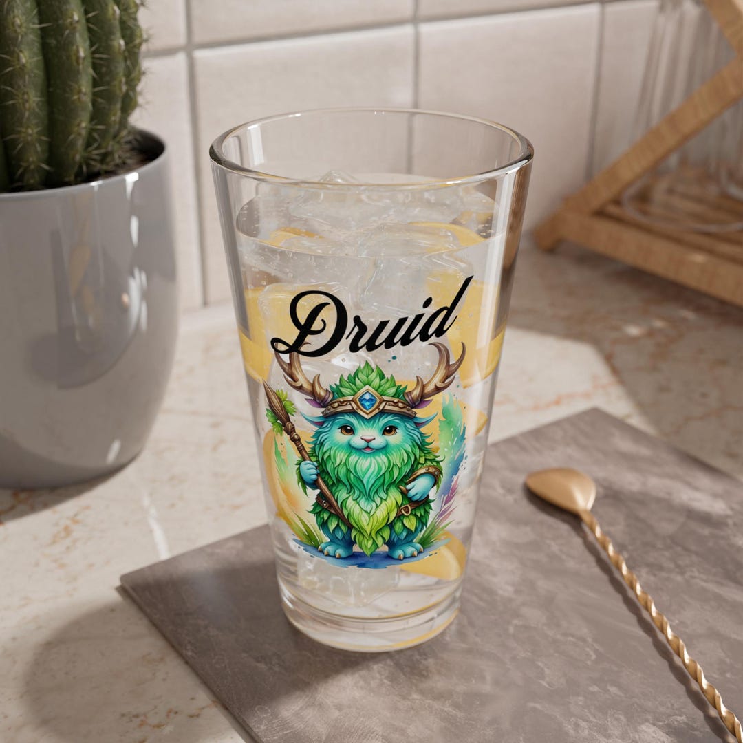 Driud Glass, 16oz - Dnd Inspired Pastel Colors, Cocktail Stirring Glass, Drinking Glassware ...