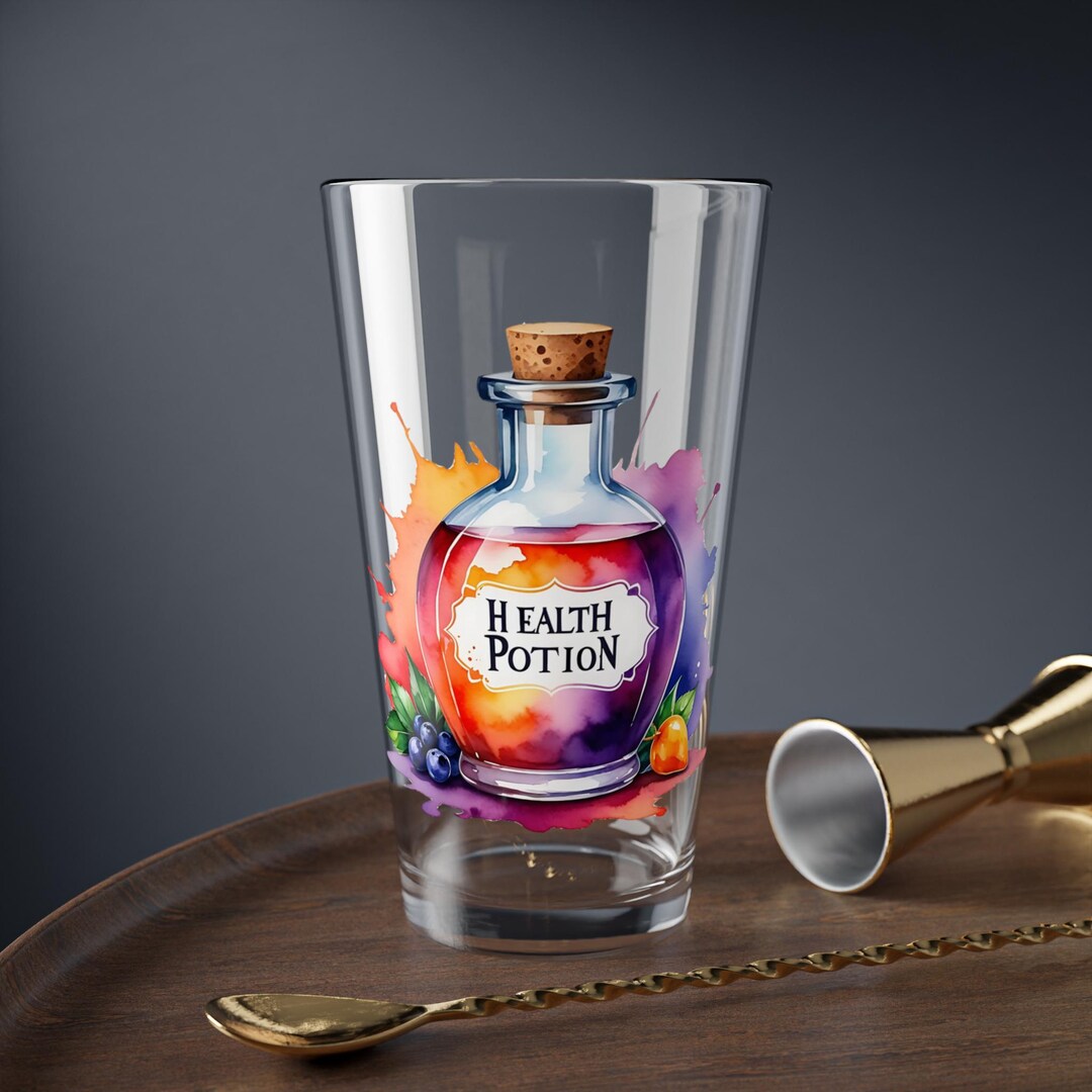 Health Potion Drinking Glass, Dnd Inspired Cup, Custom Fantasy ...