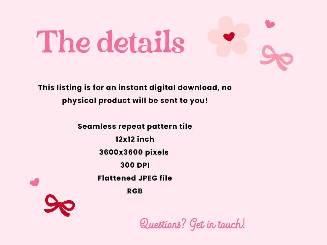 Valentines Day Hearts Floral Seamless Repeating Pattern, Trailing ...