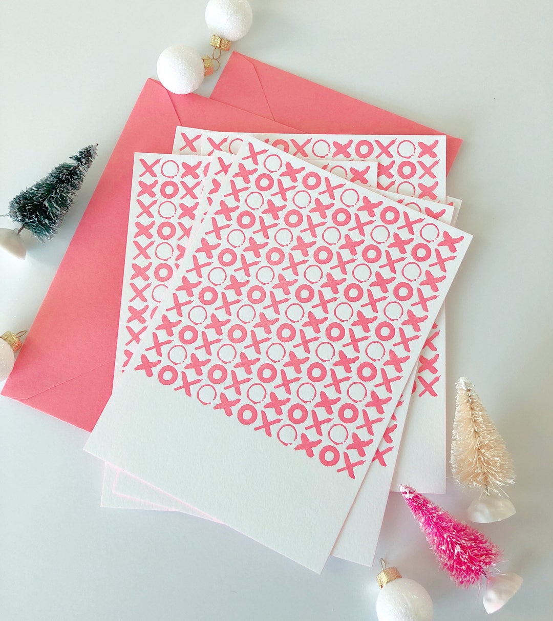 Set of 10 Bright Letterpress Photo Cards & Envelopes - Customizable! - Etsy