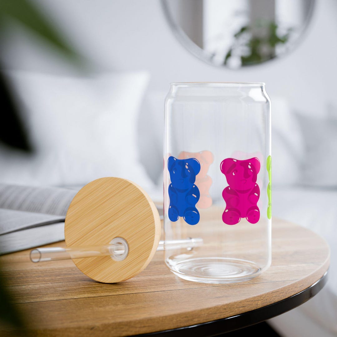 Gummy Bear Sipper Glass, Fun Drinking Cup for Kids and Adults, Cute ...