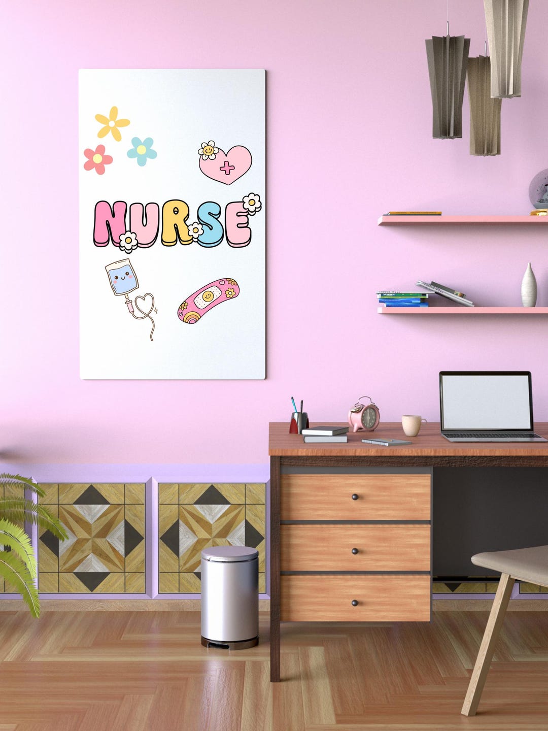 Pink Nurse Life Poster, Digital Download Multi-use Print, Healthcare ...