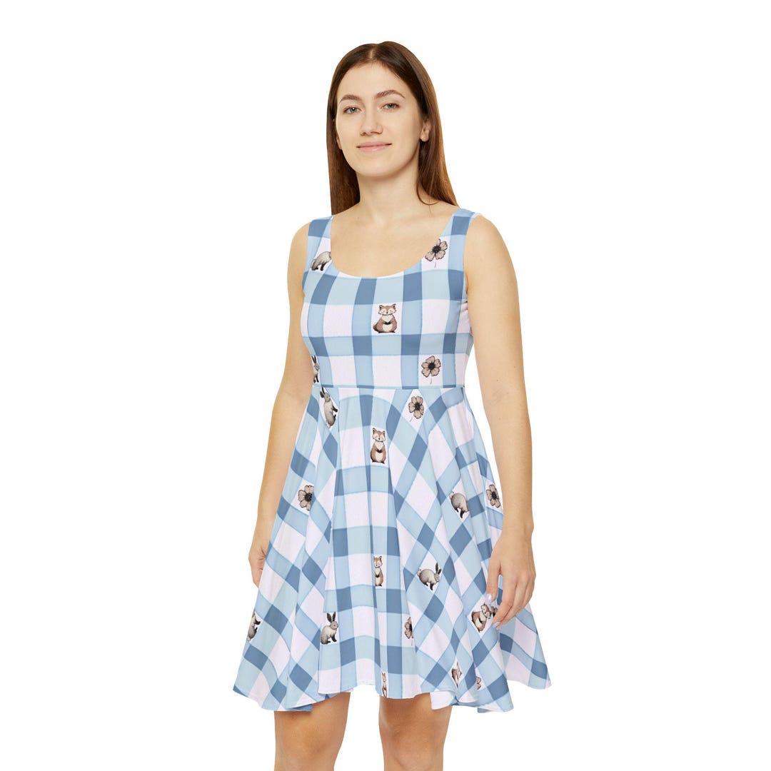 Cottagecore Dress Blue Trad Wife Dress Cottage Core Tartan Gingham ...