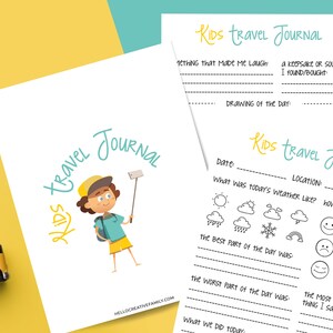 Kids Travel Journal Printable | Road Trip | Family Vacation | Kids ...