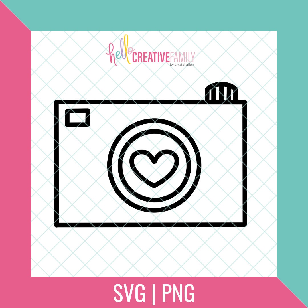 Heart Camera SVG and PNG Cut File Digital Download Photographer Gift ...