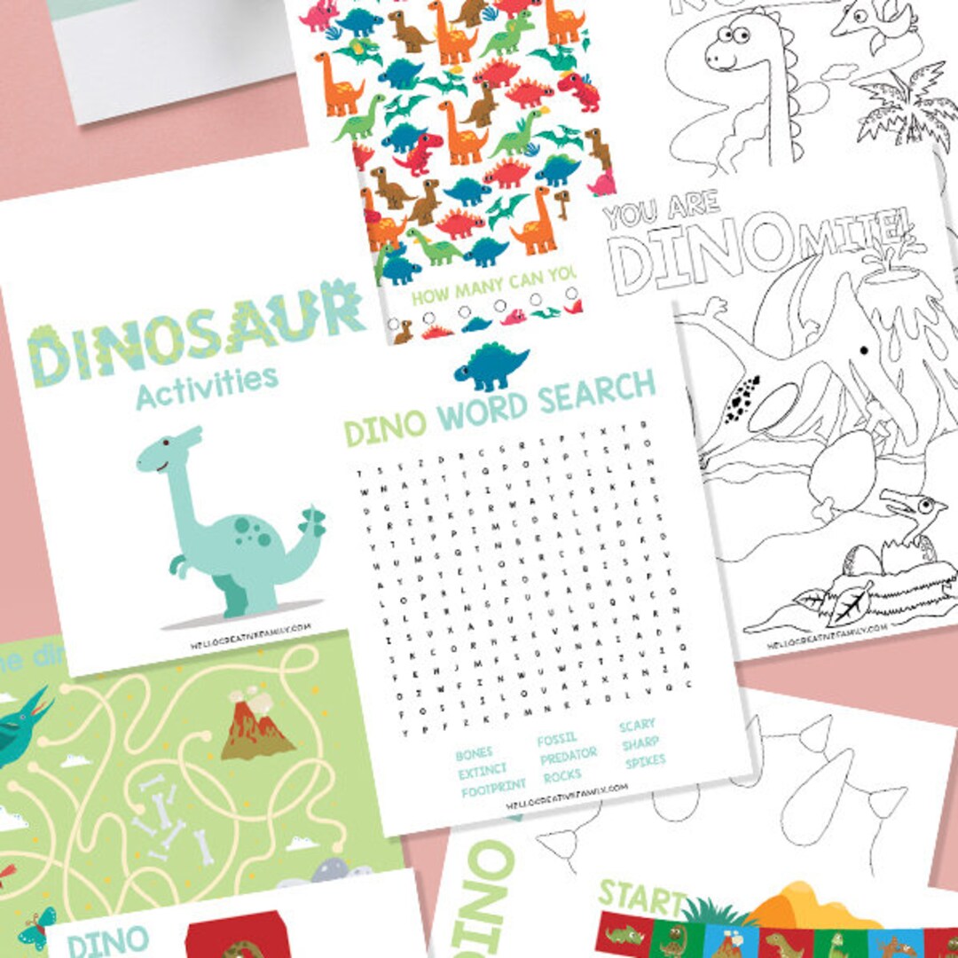 9 Page Dinosaur Activities Printables | Kids Activities | Fun ...