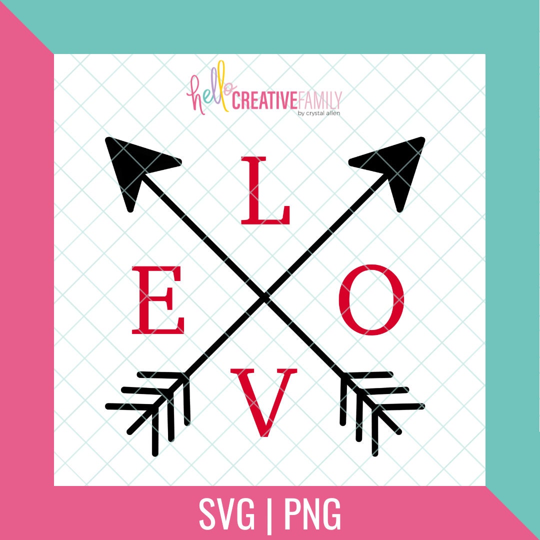 Love Arrows SVG and PNG Digital Download Valentines Day Galentines ...