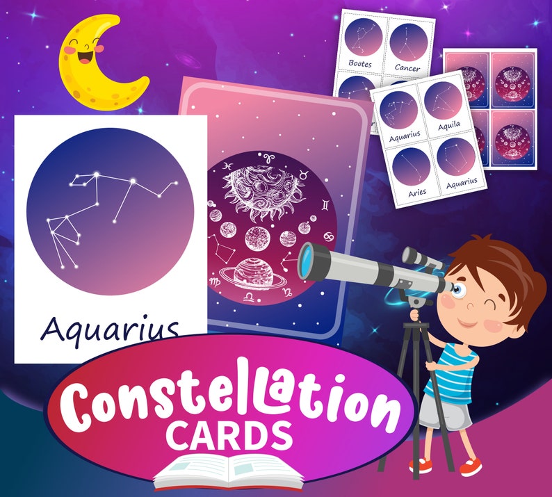 Stargazing Constellation Cards Printable - Explore the Night Sky ...