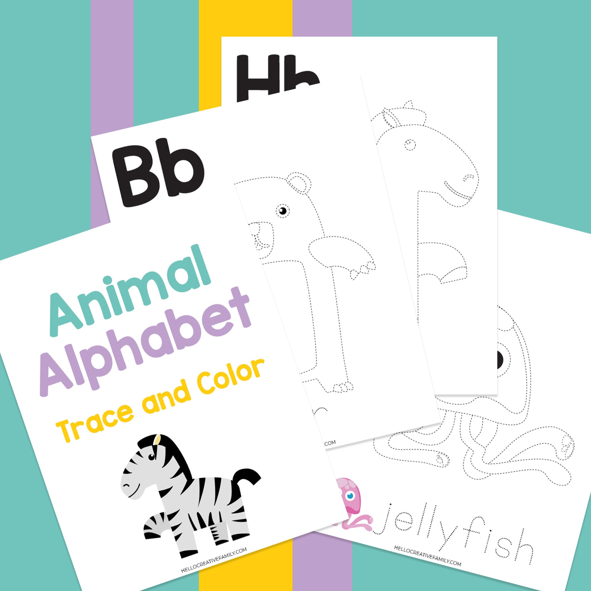 27 Page Animal Alphabet Printable | Kids Activities | Teaching ...