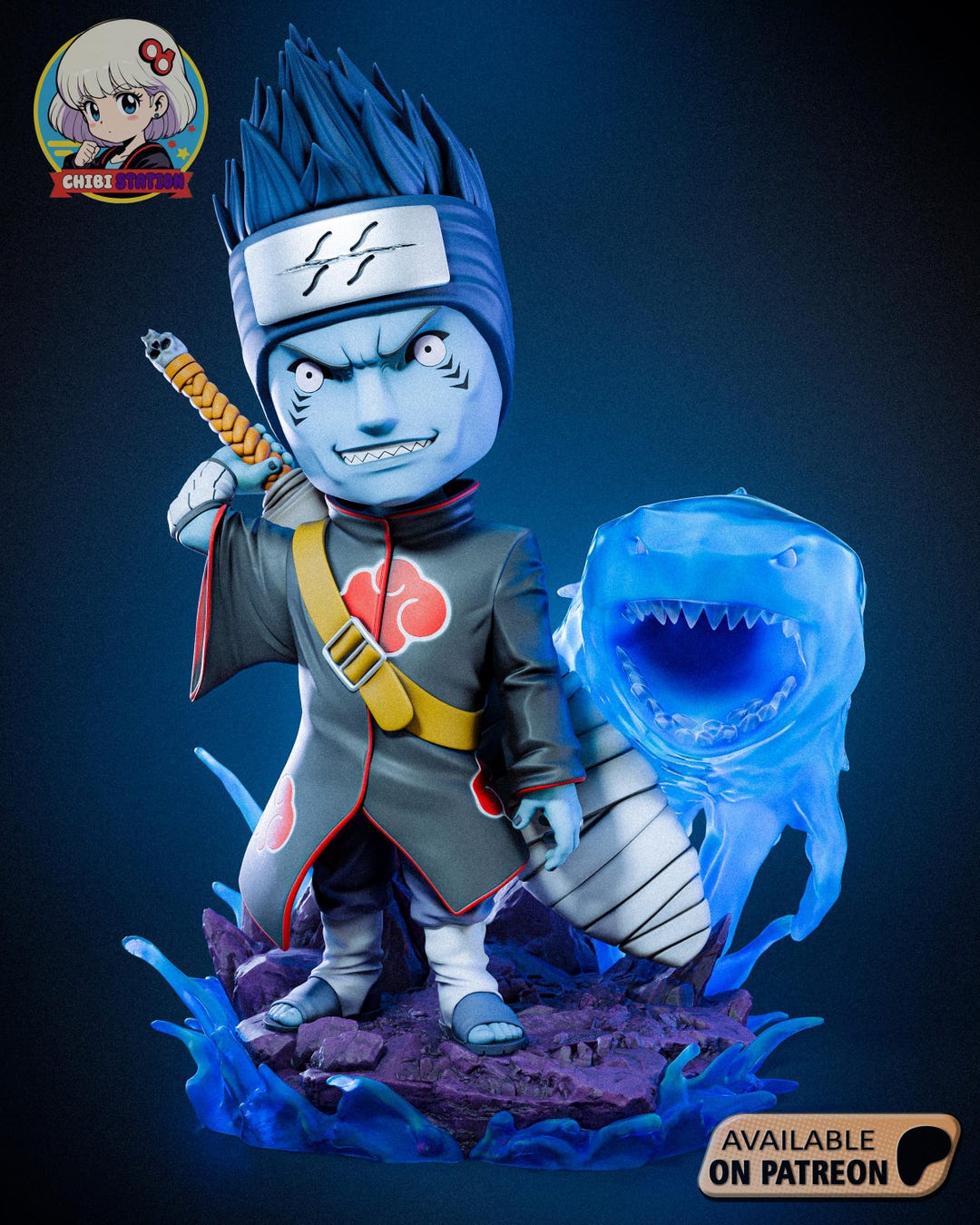 Akatsuki Kisame Chibi | Naruto Action Figure FAN ART - Etsy