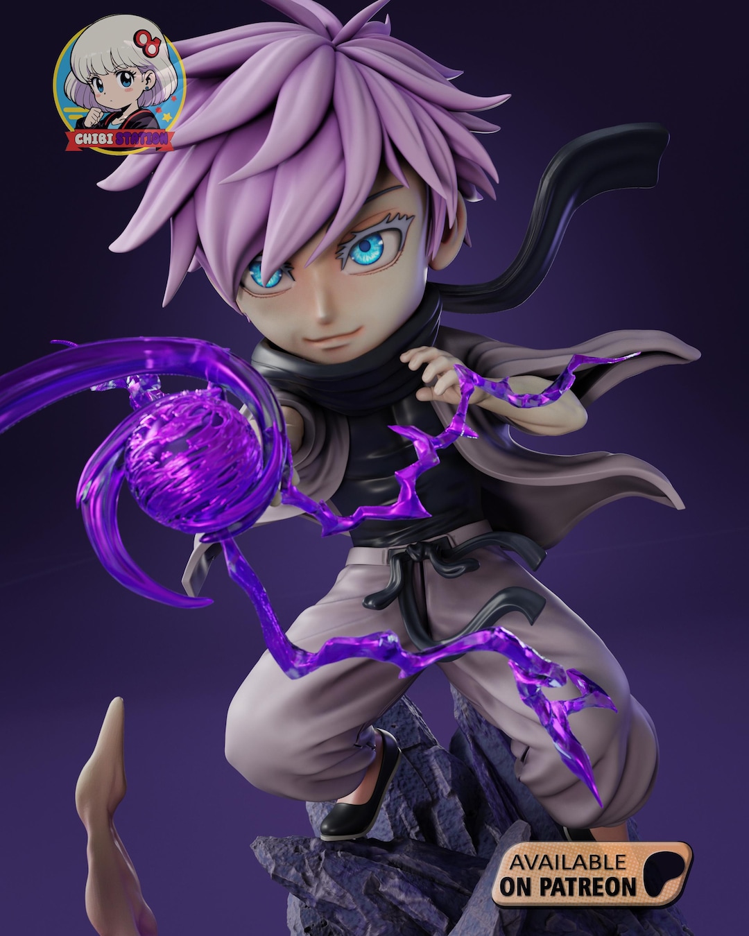 Gojo Satoru Chibi | Jujutsu Kaisen Action Figure FAN ART - Etsy