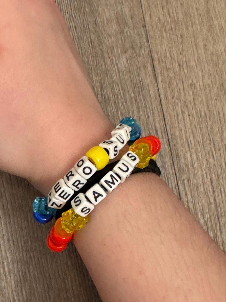 Metroid Samus Aran Zero Suit Samus Elastic Beaded Kandi Bracelet - Etsy