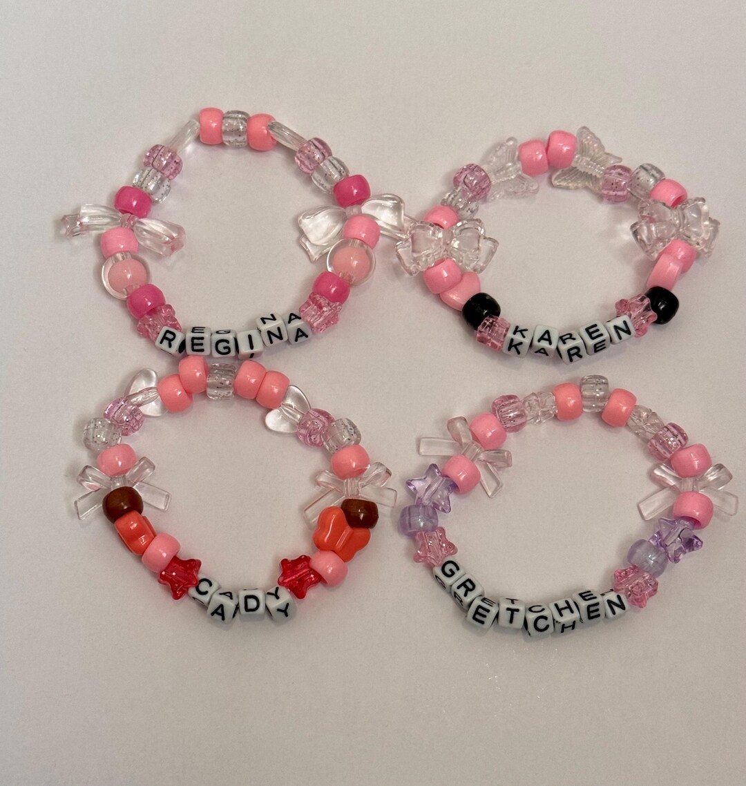 Mean Girls Cady Heron, Regina George, Gretchen Wieners, and Karen Smith Matching Elastic Beaded ...