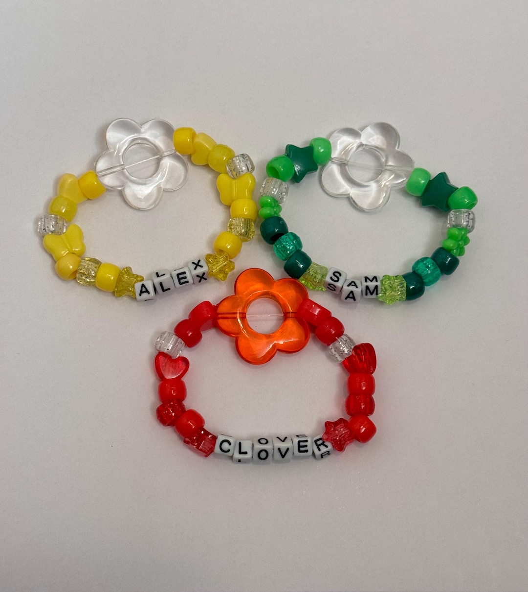 Totally Spies! Sam, Clover, Alex Matching Elastic Beaded Kandi ...