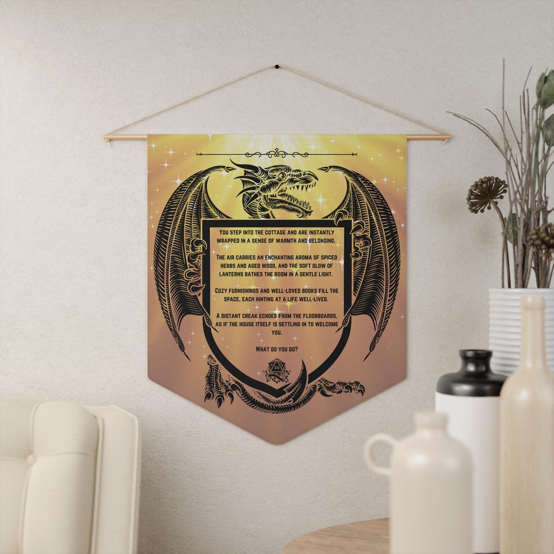 Pennant Banner, Dungeon and Dragons Banner, Cozy Home Decor, Welcome ...