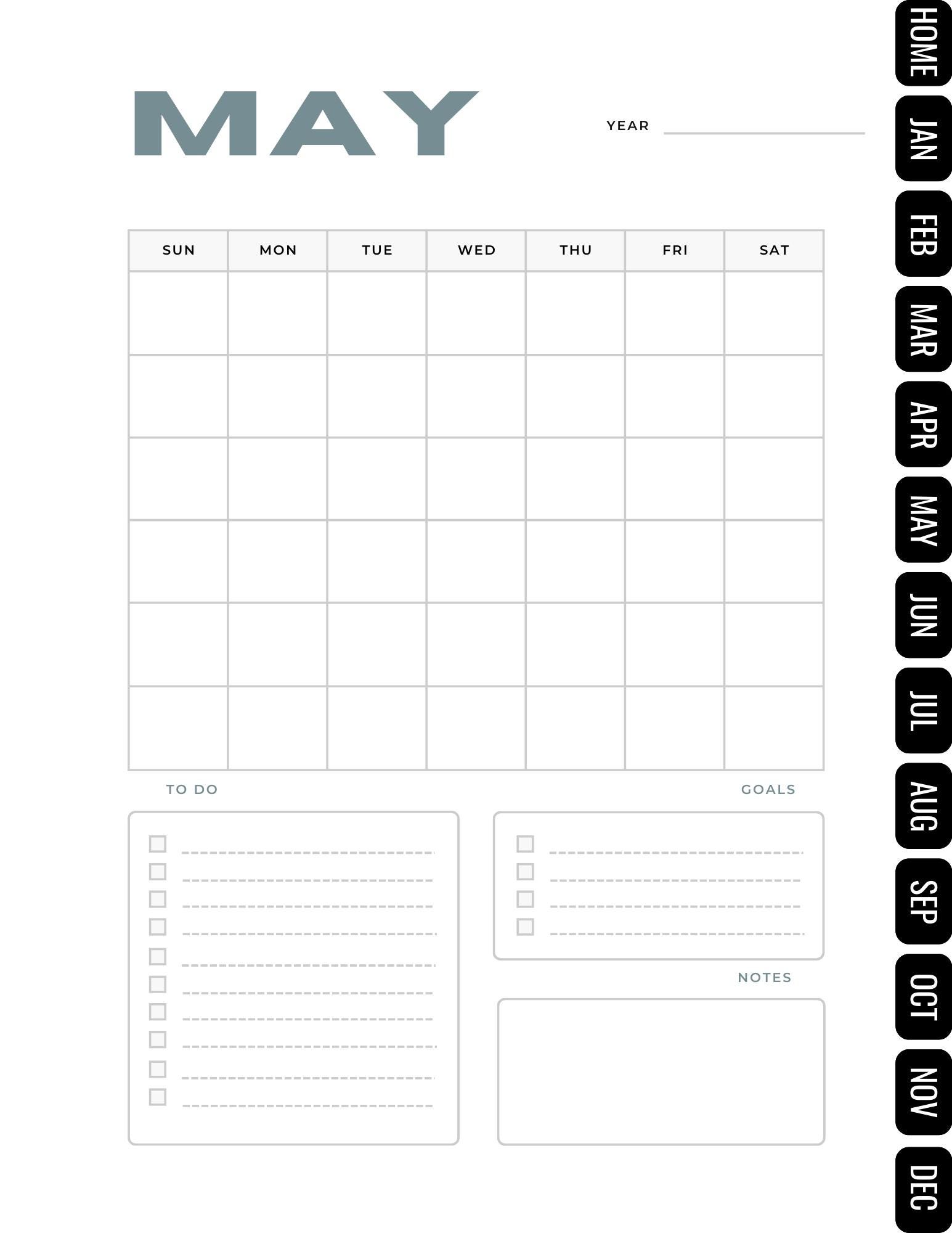 Monthly and Weekly Planner - Etsy