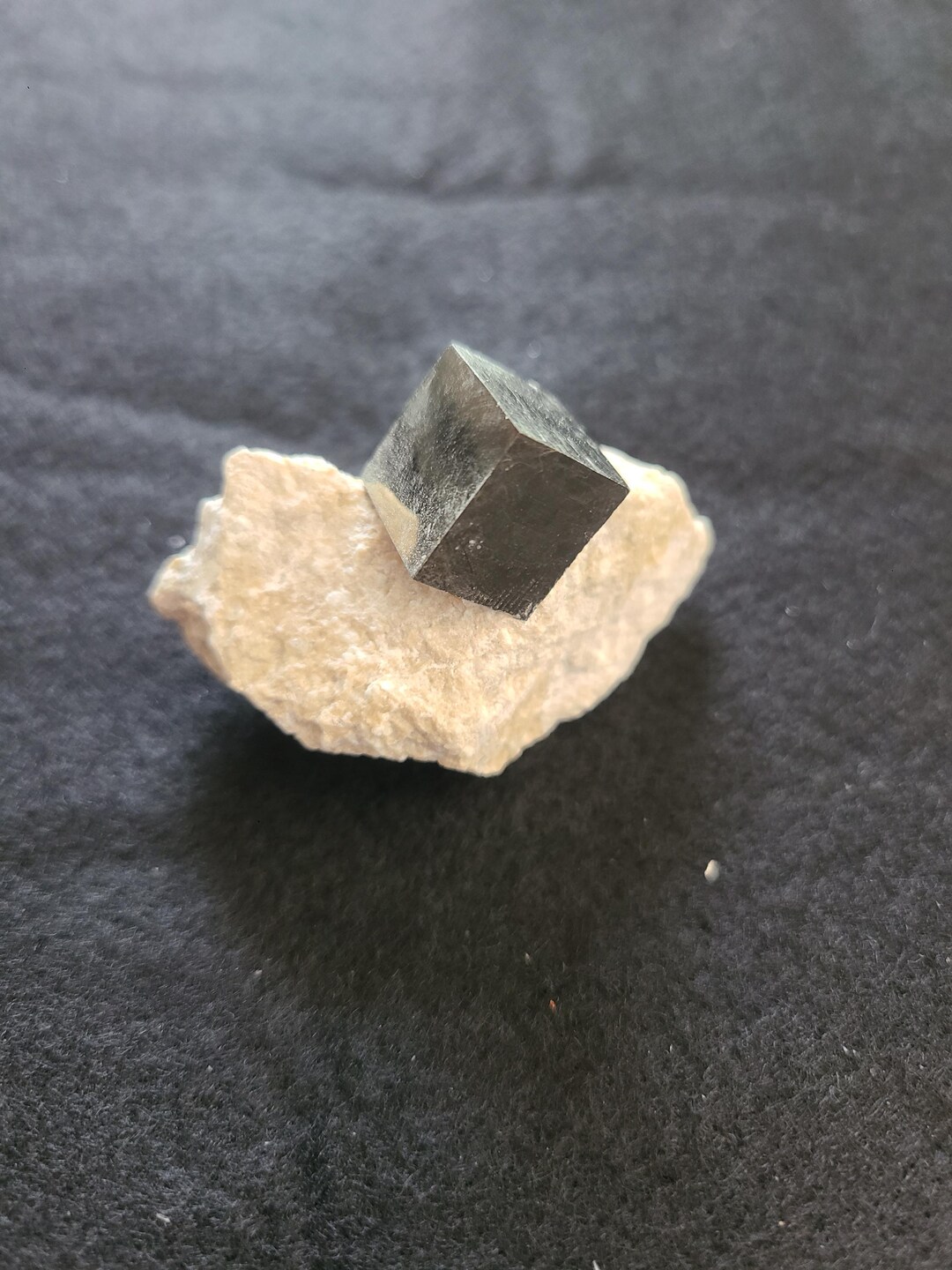 Pyrite Cube on Clay Matrix - Navajun, Spain - Etsy