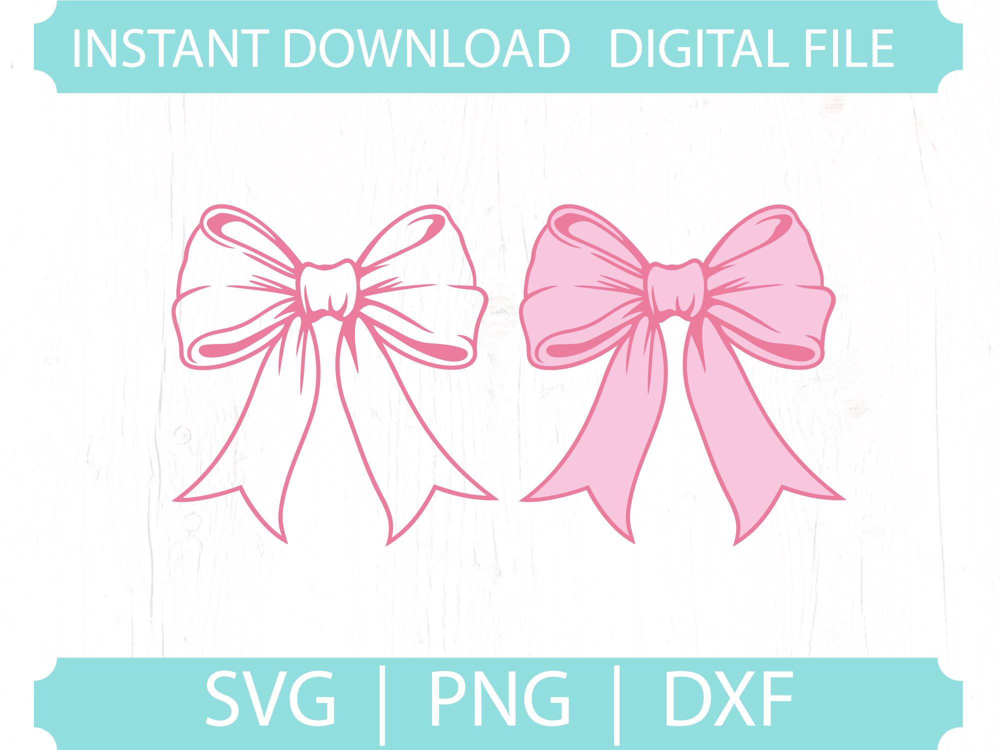 Ribbon Bow Svg, Ribbon Coquette Bow Svg, Bow Svg, Png, Cut Files for ...